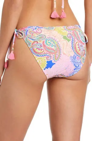 BLEU BY ROD BEATTIE Side Tie Bikini Bottoms - Pink Multi