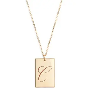 SET & STONES Set & Stones Stella Initial Necklace Gold/c