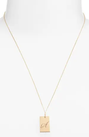 SET & STONES Stella Initial Pendant Necklace - Gold/a