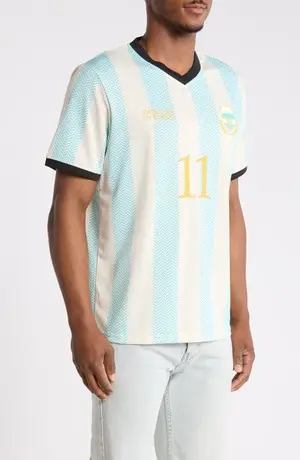 LES DEUX Argentina V-neck Football Jersey