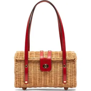 FRANCES VALENTINE Dottie Wicker Basket Bag - Red