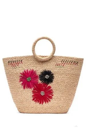 FRANCES VALENTINE Frances Valentine Botanica Basket Raffia Tote