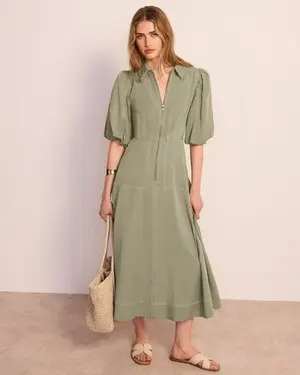 Mint Velvet Utility Zip Midi Shirt Dress