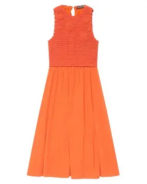 Mint Velvet Crochet Bodice Midi Dress