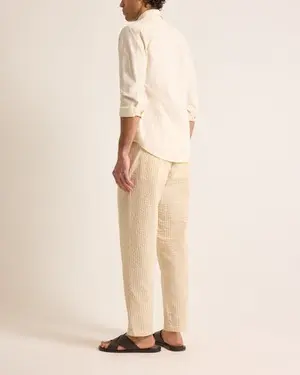 Orlebar Brown Giles Tailored Fit Garment Dye Poplin Shirt - Latte