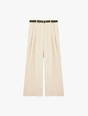 KOTON Wide Leg Trousers With Belt