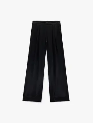 KOTON Wide Leg Satin Trousers With Elastic Waist