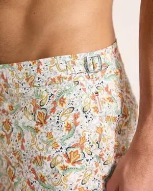Orlebar Brown Bulldog Mid-length Swim Shorts Fairground Print - Multi/vermillion