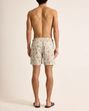 Orlebar Brown Bulldog Mid-length Swim Shorts Fairground Print - Multi/vermillion