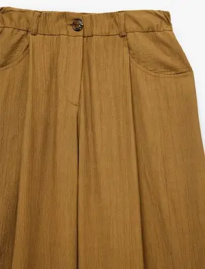 KOTON Pleated Wide Leg Trousers With Pocket