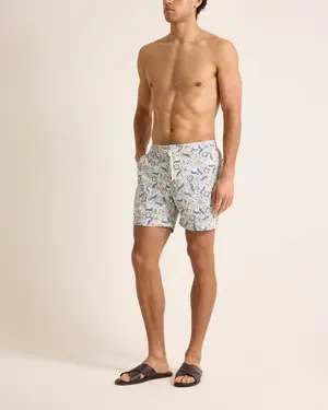 Orlebar Brown Orlebar Brown Bulldog Mid-Length Swim Shorts With Fairground Print Multi/blue