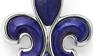 Lagos Anthem Sterling Lapis Lazuli Fleur-de-lis Amulet