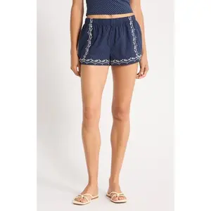 FLORENCE BY MILLS Florence By Mills Embroidered Cotton Shorts