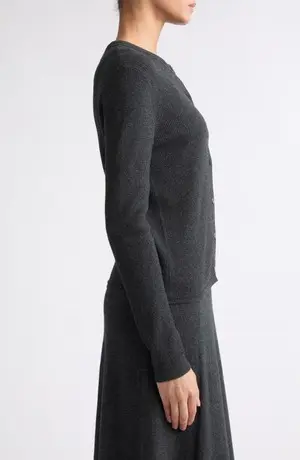 LISA YANG Ribbed Cotton & Cashmere Cardigan