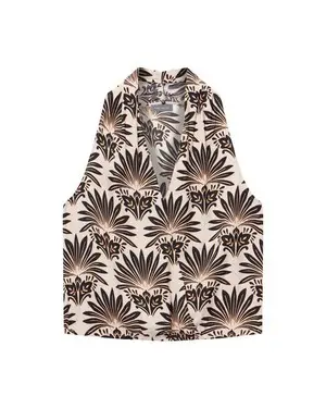Mint Velvet Sunset Palm Halter Top
