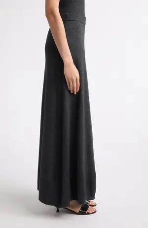 LISA YANG Adrienne Cotton & Cashmere Maxi Skirt - Eclipse