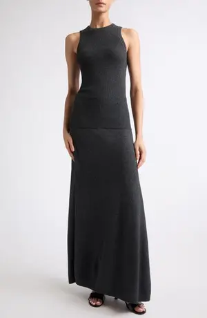 LISA YANG Adrienne Cotton & Cashmere Maxi Skirt - Eclipse