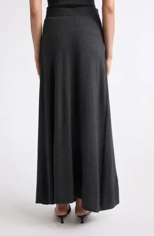 LISA YANG Adrienne Cotton & Cashmere Maxi Skirt - Eclipse