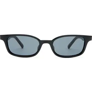 Le Specs Gender Inclusive Echelon 52mm Rectangle Sunglasses - Black/blue