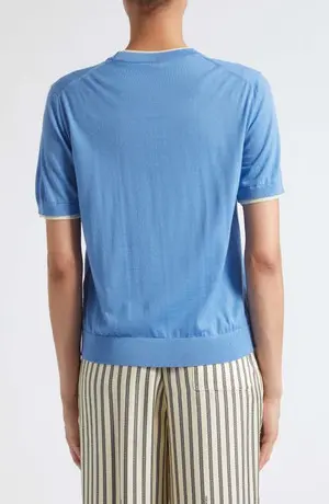Versace Short Sleeve Wool Sweater