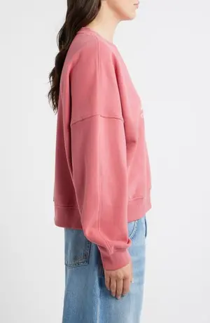 Hugo Boss Graphic Cotton Sweatshirt - Raspberry Red