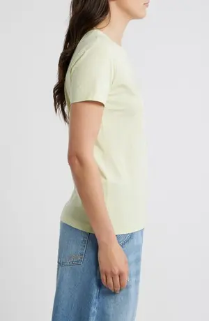 Hugo Boss Embroidered Cotton T-shirt - Cucumber