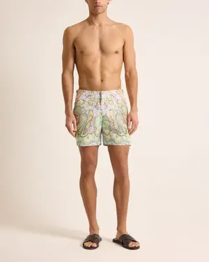 Orlebar Brown Bulldog Mid-length Swim Shorts With Fairground Print - Multi/pink