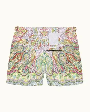 Orlebar Brown Bulldog Mid-length Swim Shorts With Fairground Print - Multi/pink