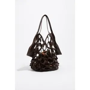 Bimba Y Lola Leather Cala Bag - Brown
