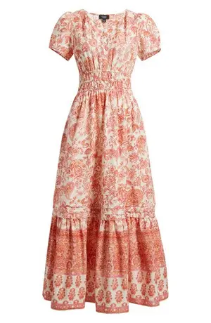 CECE DUPRAZ Floral Print Maxi Dress
