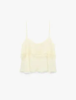 KOTON Lace Detail Layered Chiffon Camisole