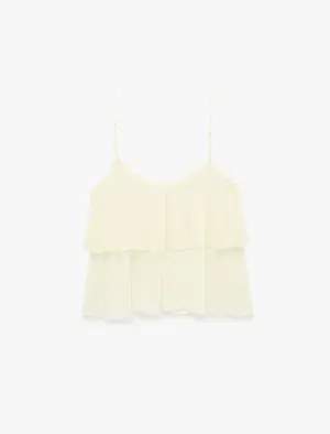 KOTON Lace Detail Layered Chiffon Camisole