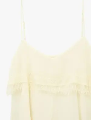 KOTON Lace Detail Layered Chiffon Camisole