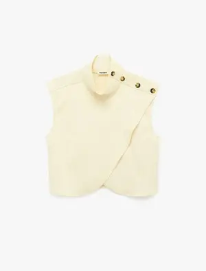 KOTON High Neck Sleeveless Wrap Top