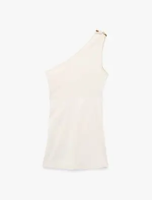 KOTON Draped One Shoulder Mini Dress