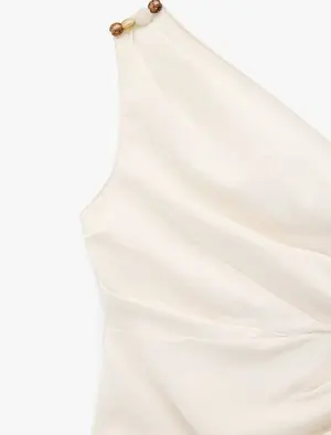 KOTON Draped One Shoulder Mini Dress