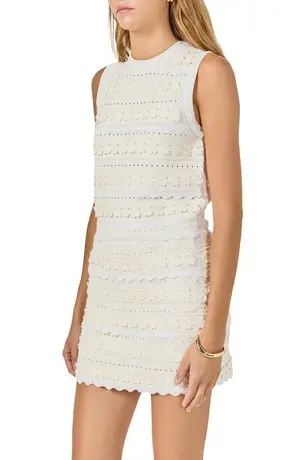 Endless Rose 3d Floral Knit Minidress