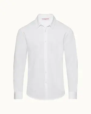 Orlebar Brown Giles Pique Classic Collar Cotton Pique Shirt
