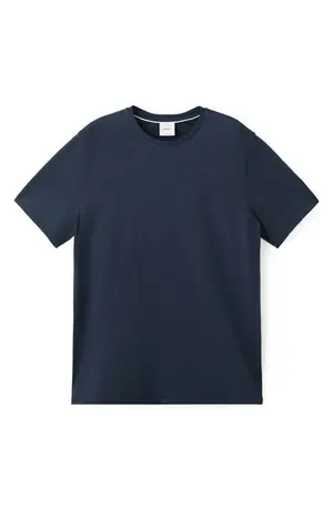 Mango Slim Fit Cotton T-shirt - Navy
