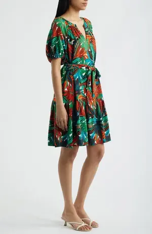 Julia Jordan Botanical Print A-line Dress