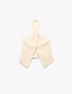 KOTON Halter Neck Crop Top