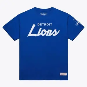 Mitchell & Ness Detroit Lions Head Coach Classic T-shirt - Blue
