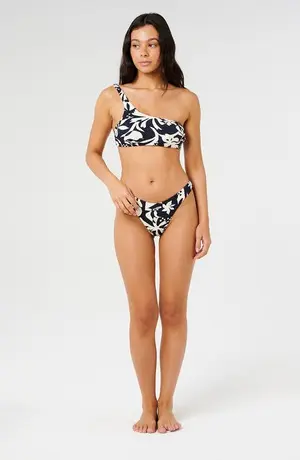 Rip Curl Topanga Geo Crop One-shoulder Bikini Top