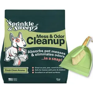 SPRINKLE & SWEEP Pet Mess And Odor Cleanup Duo - Multicolored