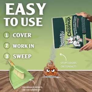 SPRINKLE & SWEEP Pet Mess And Odor Cleanup Duo