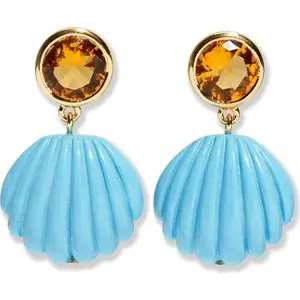 LIZZIE FORTUNATO Kai Shell Drop Earrings - Blue Multi