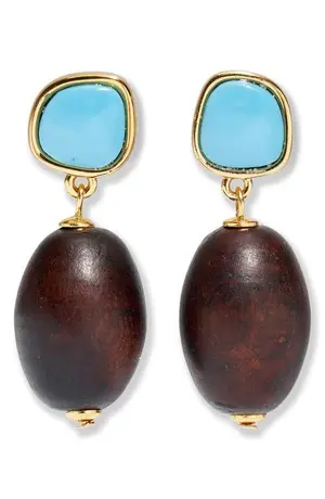 LIZZIE FORTUNATO Olea Drop Earrings - Blue