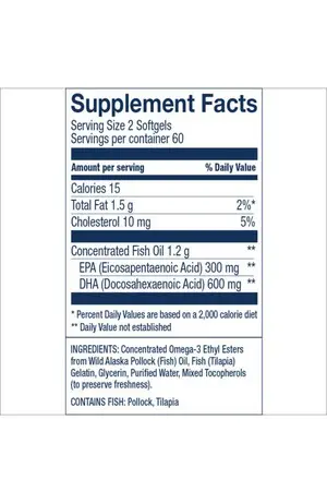 WILEY'S FINEST Peak Dha Omega-3 120 Softgels