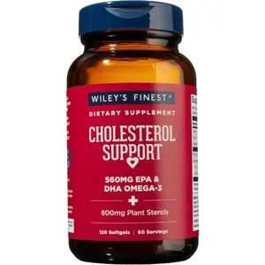 WILEY'S FINEST Cholesterol Support Heart Health Supplement With Omega-3 Softgels - None
