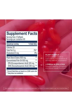 WILEY'S FINEST Cholesterol Support Heart Health Supplement With Omega-3 Softgels
